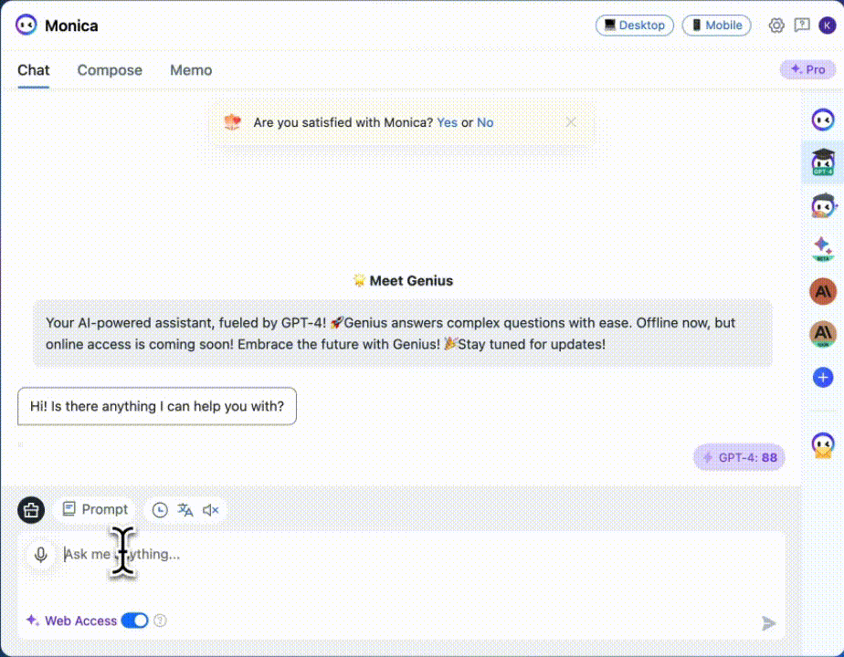 how to access gpt4 for free : Monica is the best gpt4 plugins for easy and free use